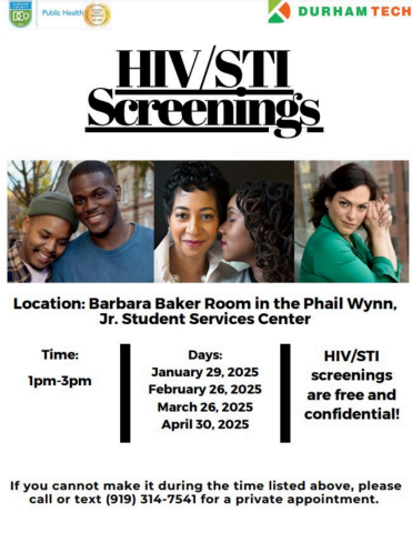 Free Confidential HIV/STI Testing | Durham Technical Community College